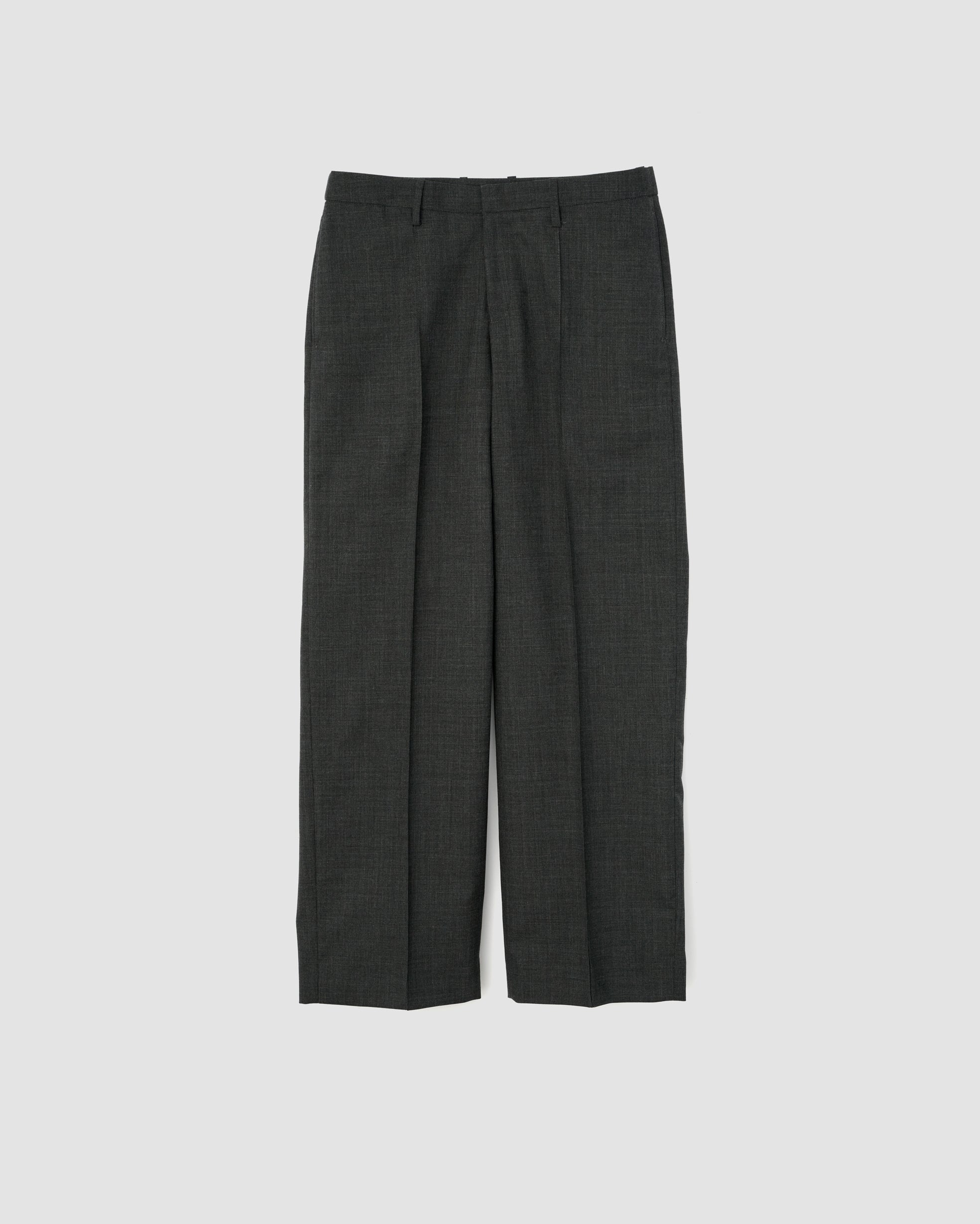 JANE SMITH WOOL TROPICAL LOW WAIST TROUSER CHARCOAL | HAKU公式通販